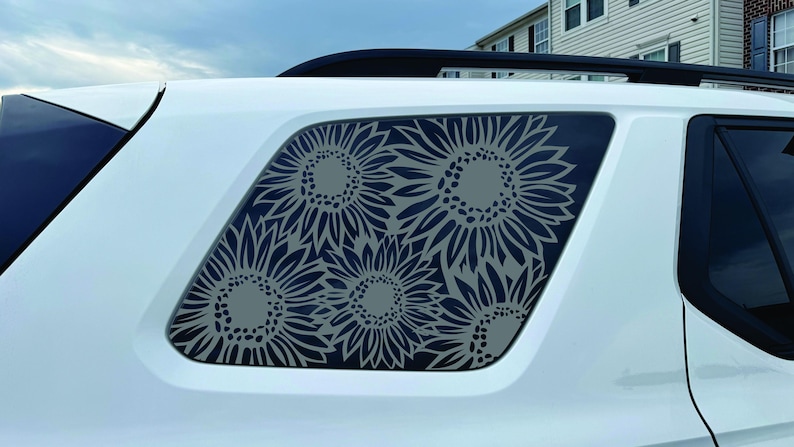 2023–2025 Honda Pilot Quarter Window Decal - Sunflower Pattern – Matte ...