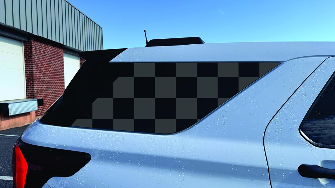 Ford Explorer Window Decal Sticker - 2020-2025 - Checkerboard Design ...