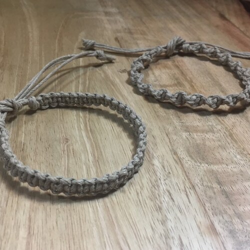 Rustic Hemp Style Natural Coloured Rope 3mm Bracelet or Anklet - Etsy