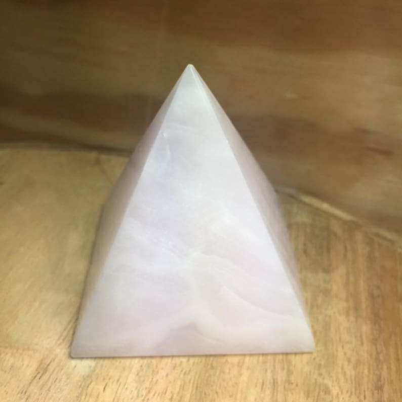 Pink Calcite Pyramid Natural Stone Carved Polished Crystal | Etsy