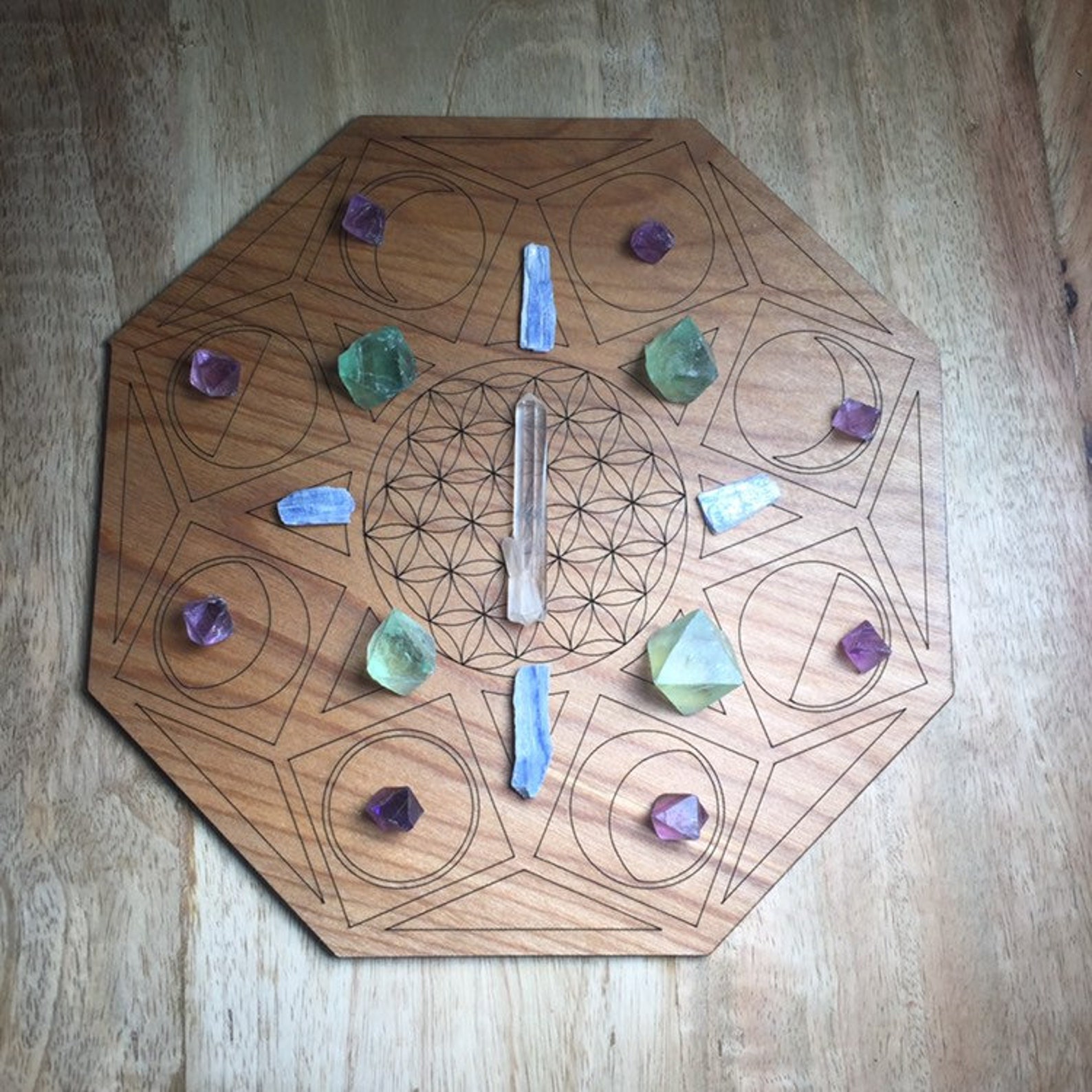 Crystal Grid Moon Phases Metaphysical Healing - Etsy