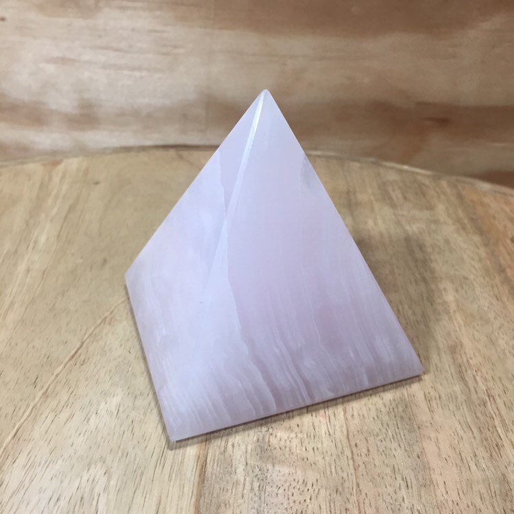 Pink Calcite Pyramid Natural Stone Carved Polished Crystal | Etsy