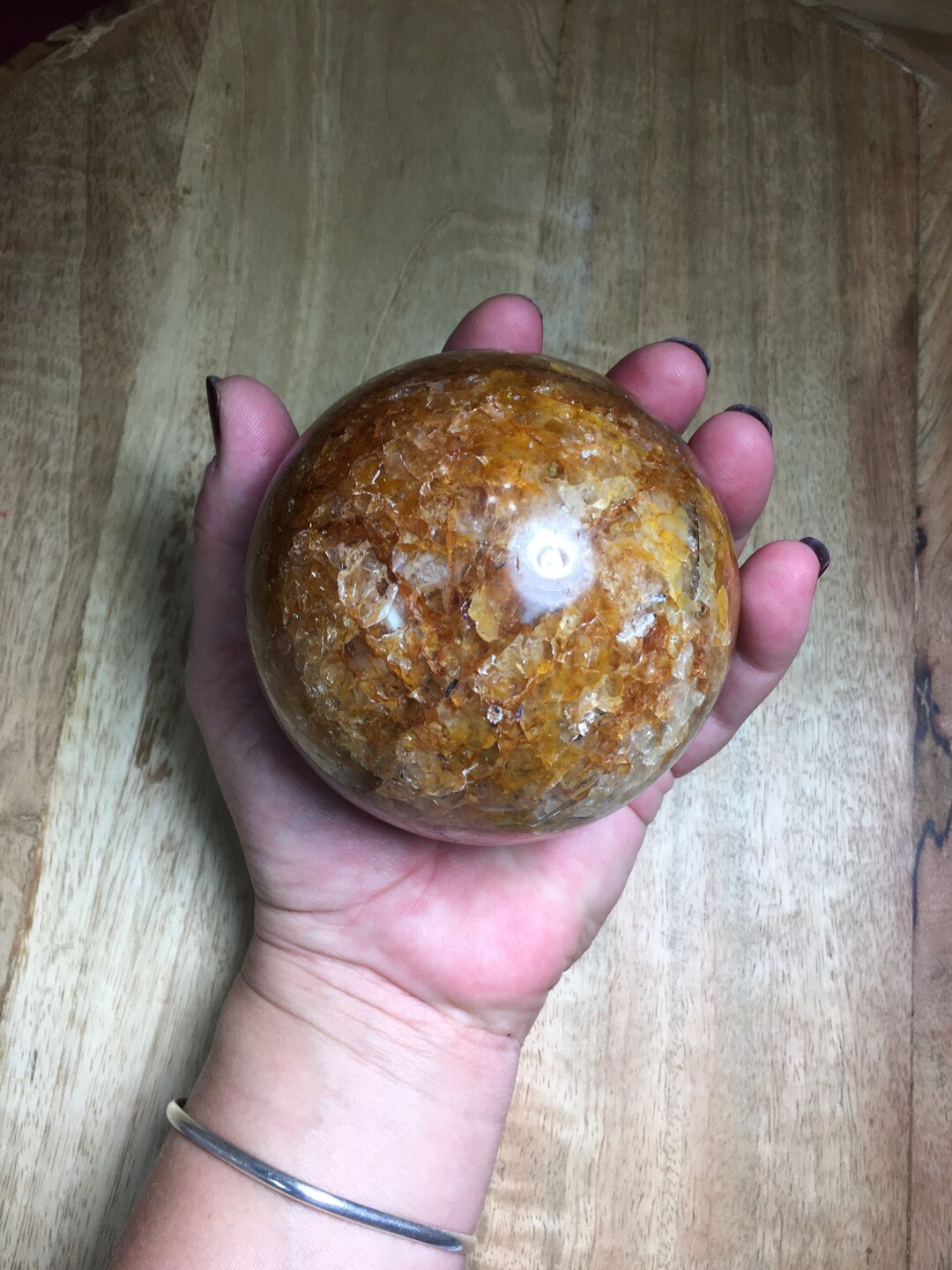 Golden Healer Quartz Crystal Sphere Ball With Stand - Etsy