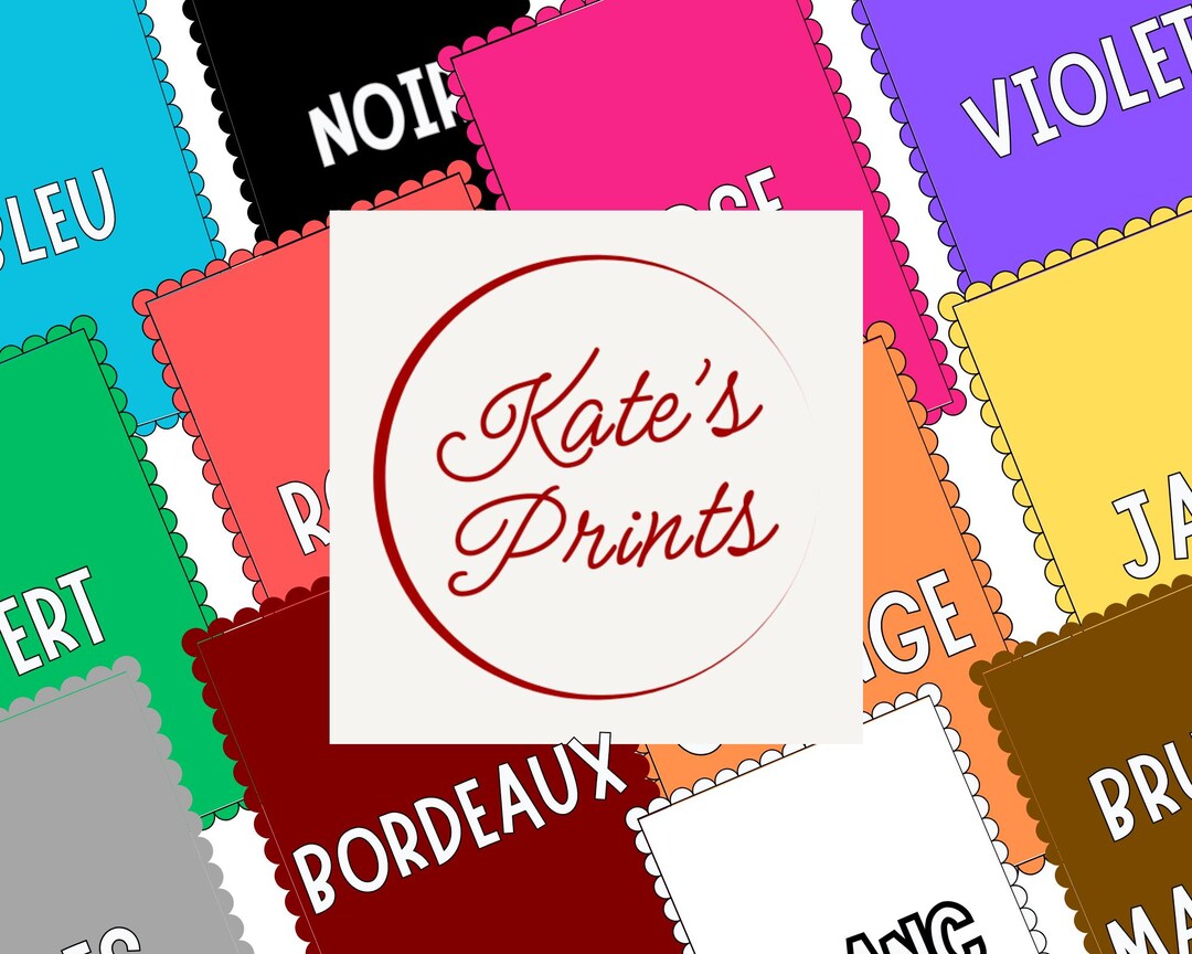 French Colours Classroom Display Posters - Etsy