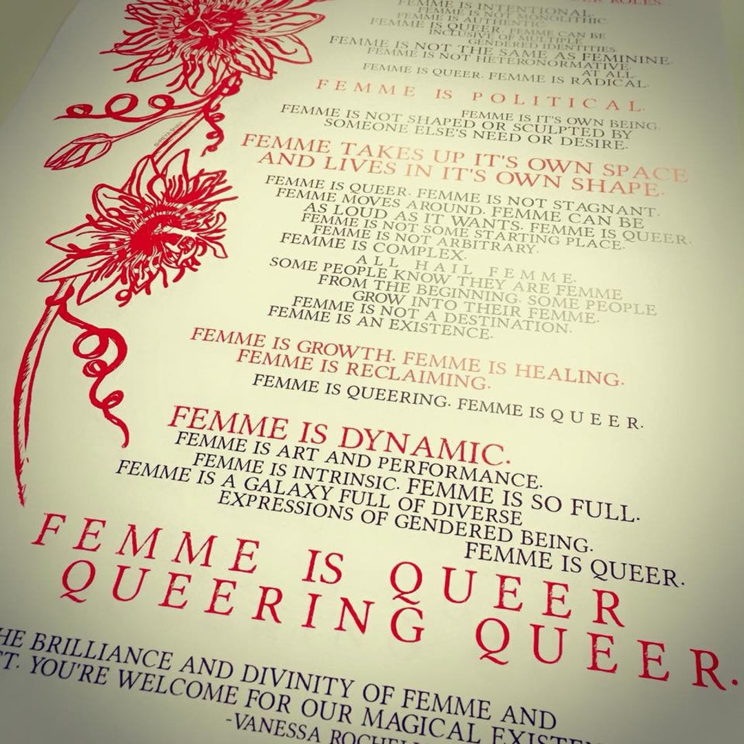 Poster Femme is Queer Queering Queer 12x18 - Etsy