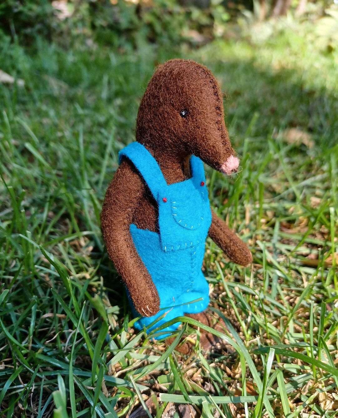 Handcrafted Original Design Mole Doll 100% Wool Felt Dressed in Bright ...