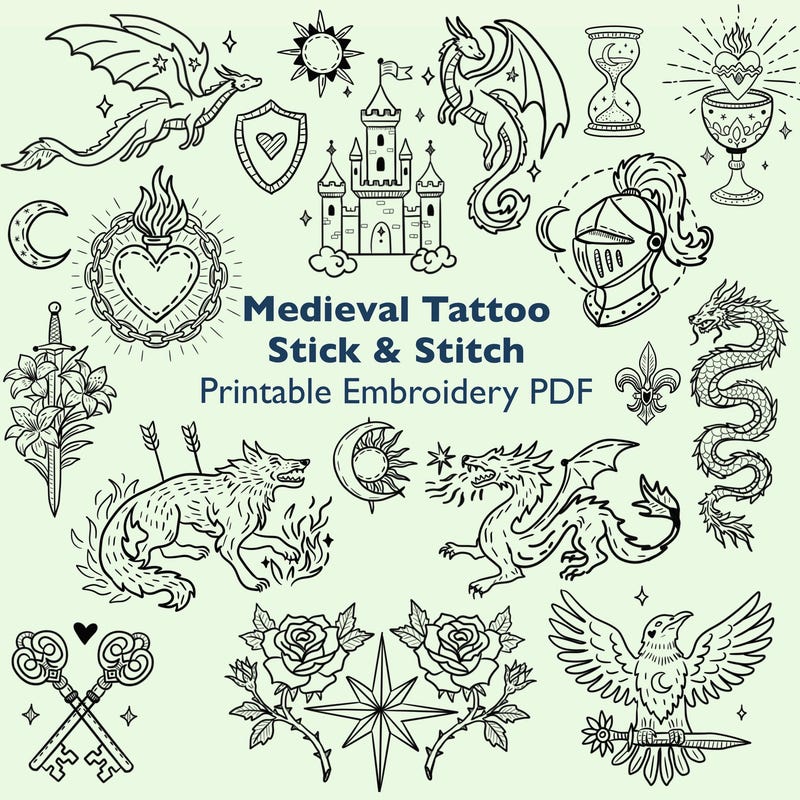 Tattoo Design Medieval - Etsy