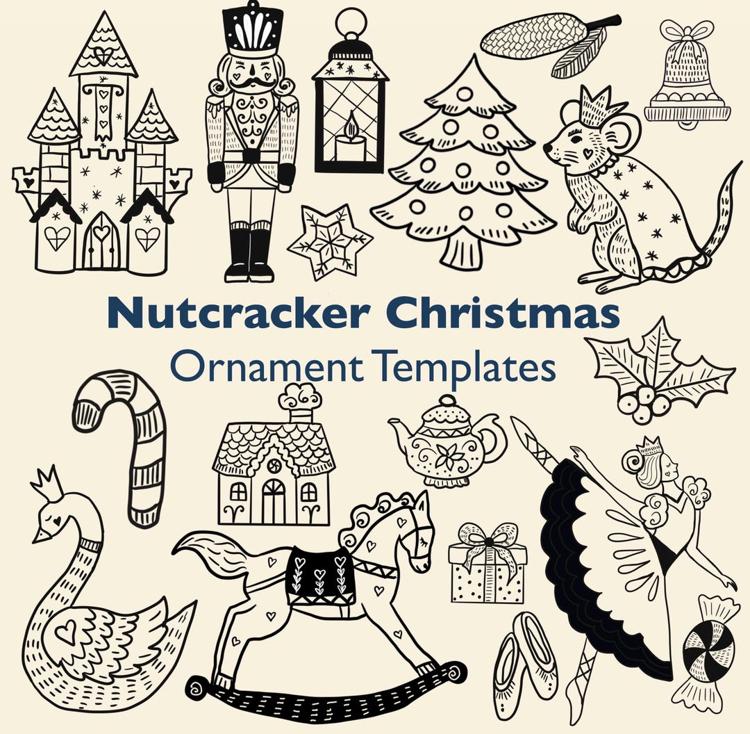 Nutcracker Christmas Ornament Templates – Tin Embossing & DIY Craft ...
