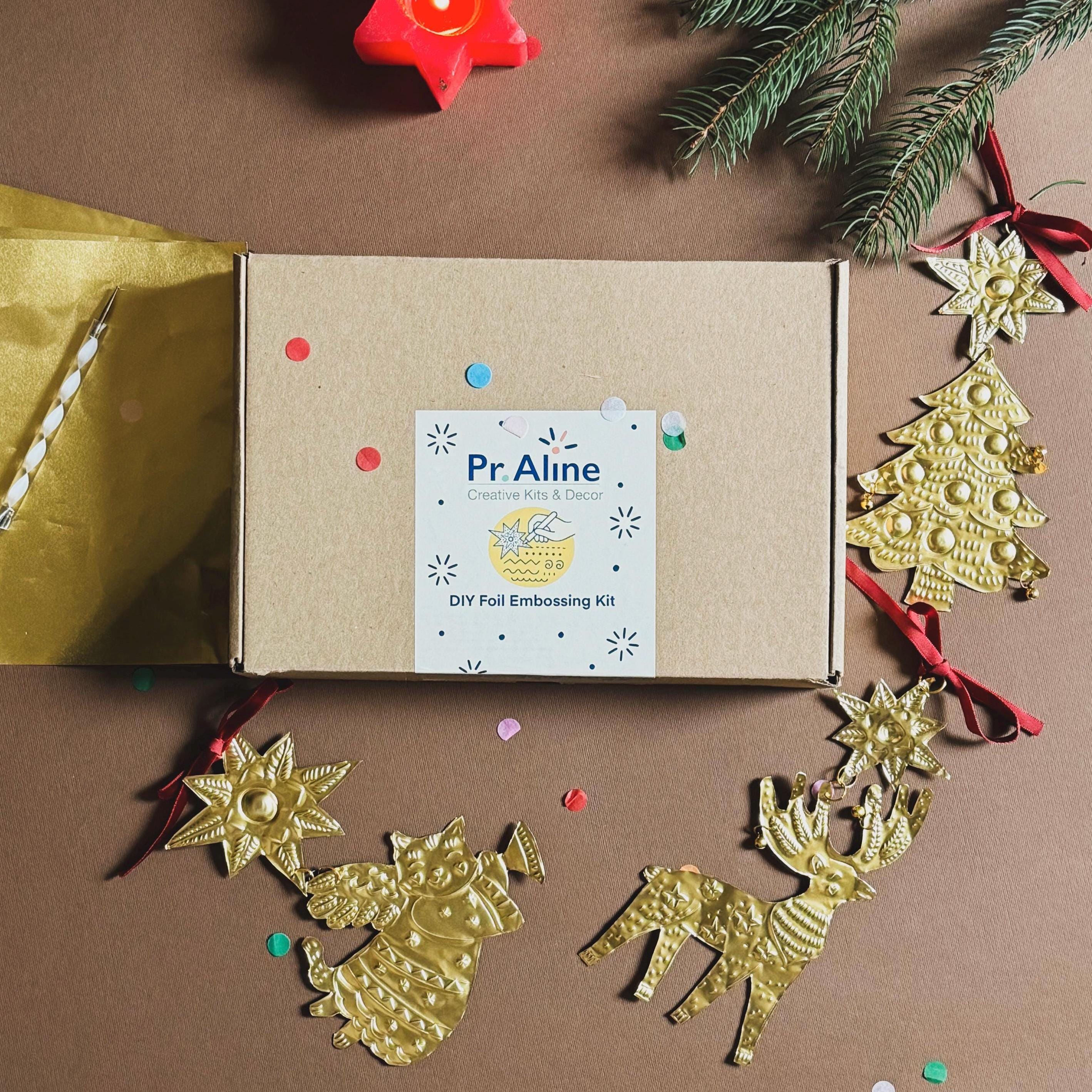 DIY Foil Embossing Christmas Ornament Craft Kit for Kids (holiday ...
