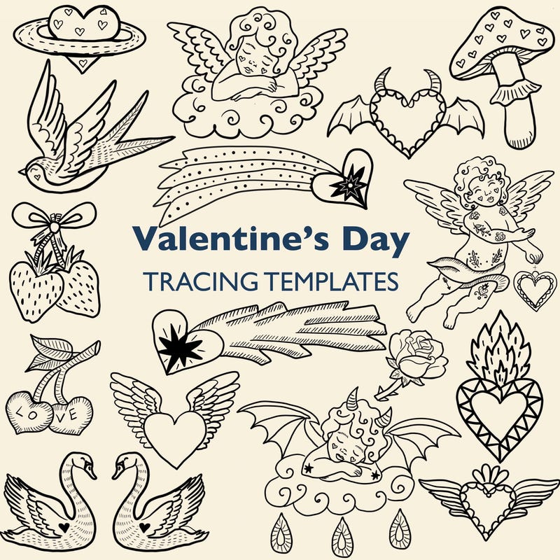 Embossed Heart Template - Etsy