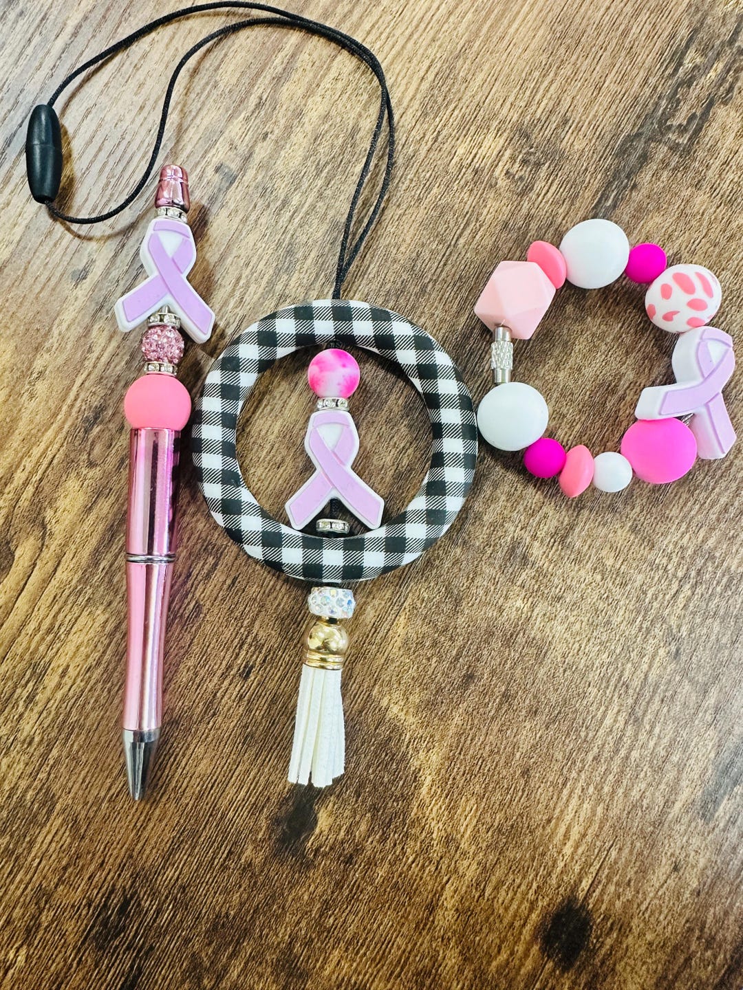 Beaded Focal Cancer Awareness Sets - Etsy