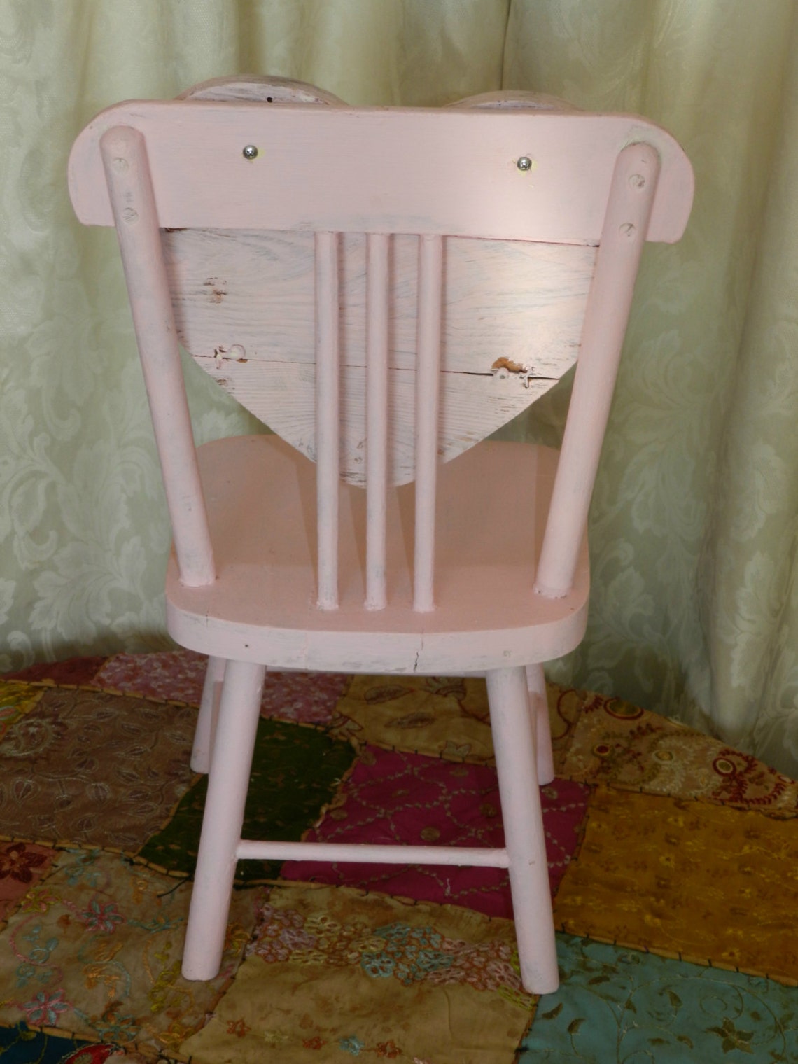 VINTAGE PINK CHAIR Hand Painted. - Etsy