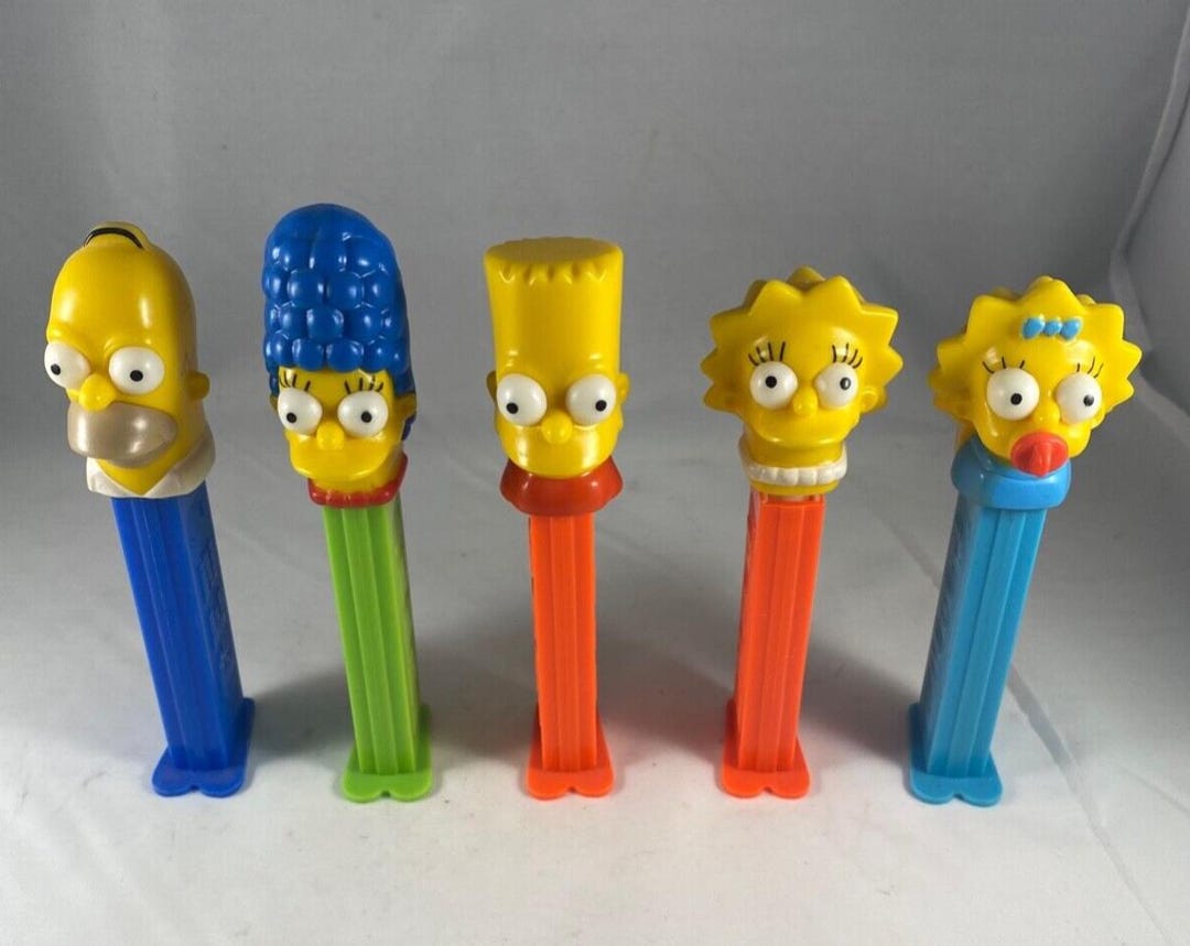 The Simpsons PEZ Dispenser SET Vintage Candy Collectible 1990s LOT of 5 ...
