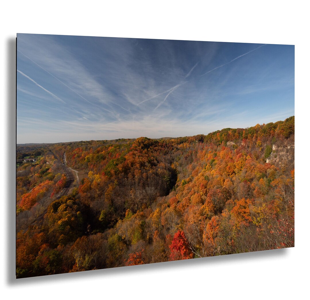 Niagara Escarpment Autumn Ridge Photography Print, Ontario Fall Foliage ...