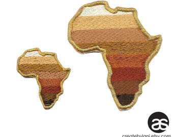 Beautiful Embroidered Africa Map Patch Iron-on African Applique Patch ...