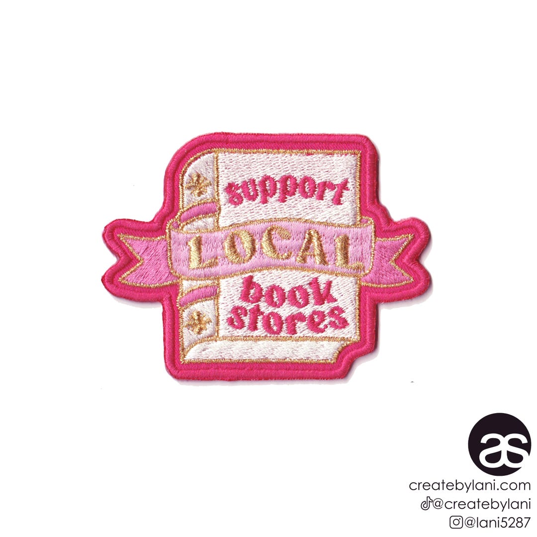 Support LOCAL Bookstores Iron-on Patch - Etsy