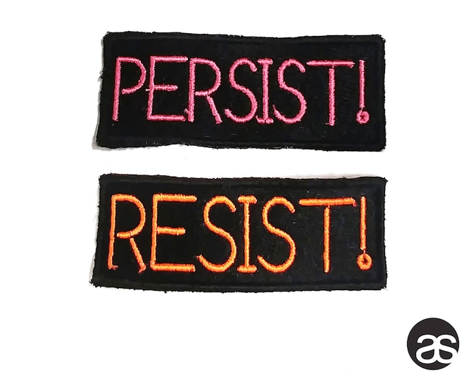 PERSIST or RESIST Neon Sign Iron-on Patch - Etsy