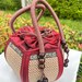 Thai Handwoven Bag Set – Elephant Pattern Rectangular Tote & Red ...