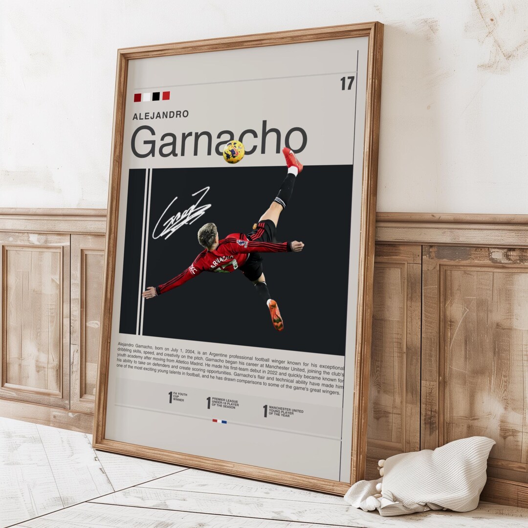 Alejandro Garnacho Poster Print,manchester United Soccer Gifts ,sports ...