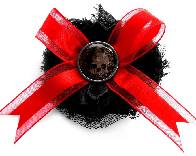 Frayed Black Chiffon Rosette Topped With a Double Layer Black - Etsy