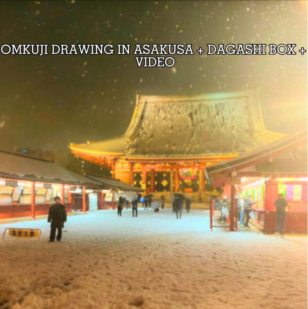 Japanese Omikuji Experience + Dagashi Snack Box + Asakusa Temple Video ...
