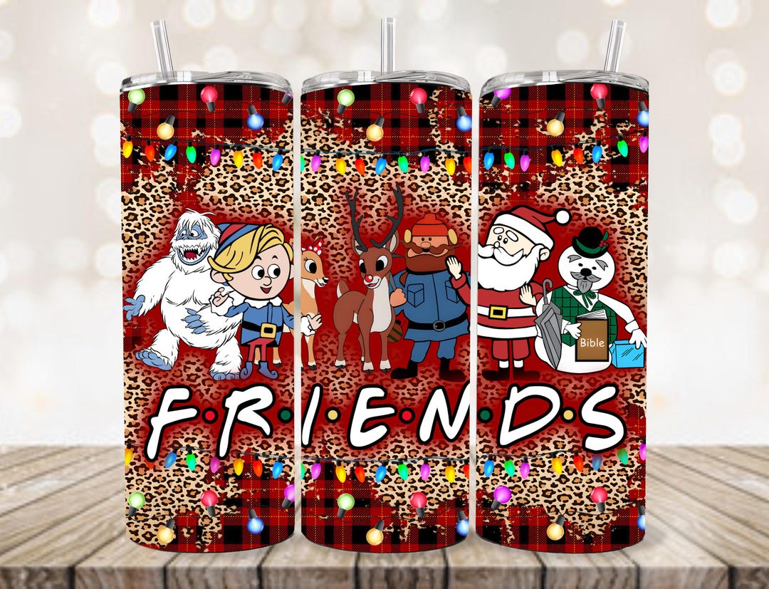 Retro Christmas Character FRIENDS Inspired Christmas Tumbler • 20oz ...