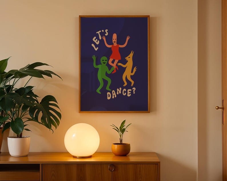 Imaginary Friends - Colorful Abstract People Art Print, Modern ...