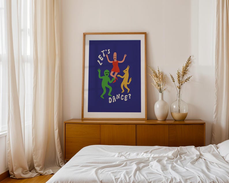 Imaginary Friends - Colorful Abstract People Art Print, Modern ...