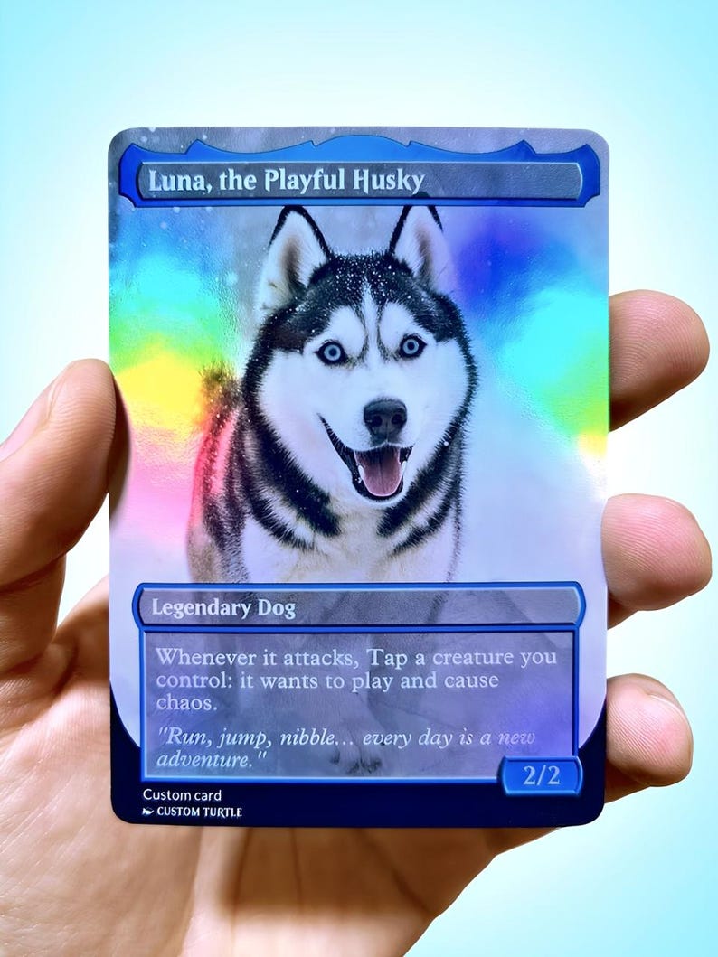 Custom Card MTG Style, Foil Holographic, Unique Collectible Gift - Etsy ...