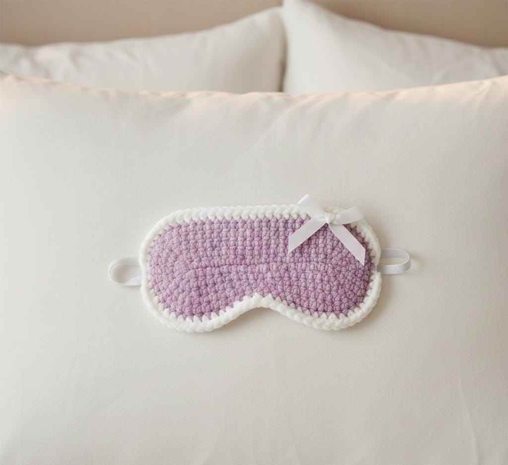 Crochet Sleep Mask Pattern PDF | Easy Eye Mask Crochet Tutorial ...