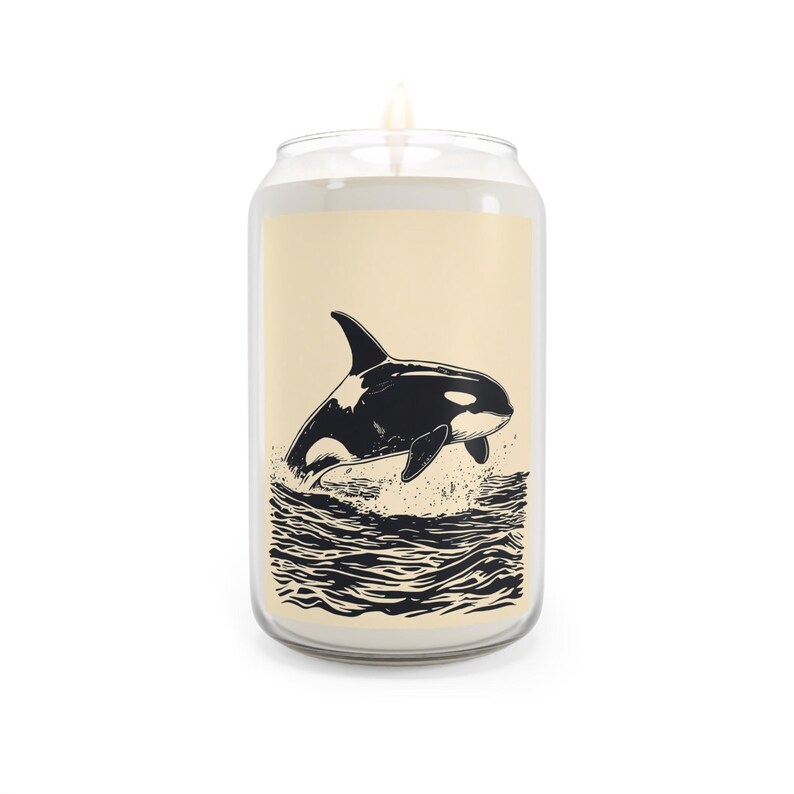 Orca Whale Candle Gift, Ocean Scented Soy Candle, Whale Design ...