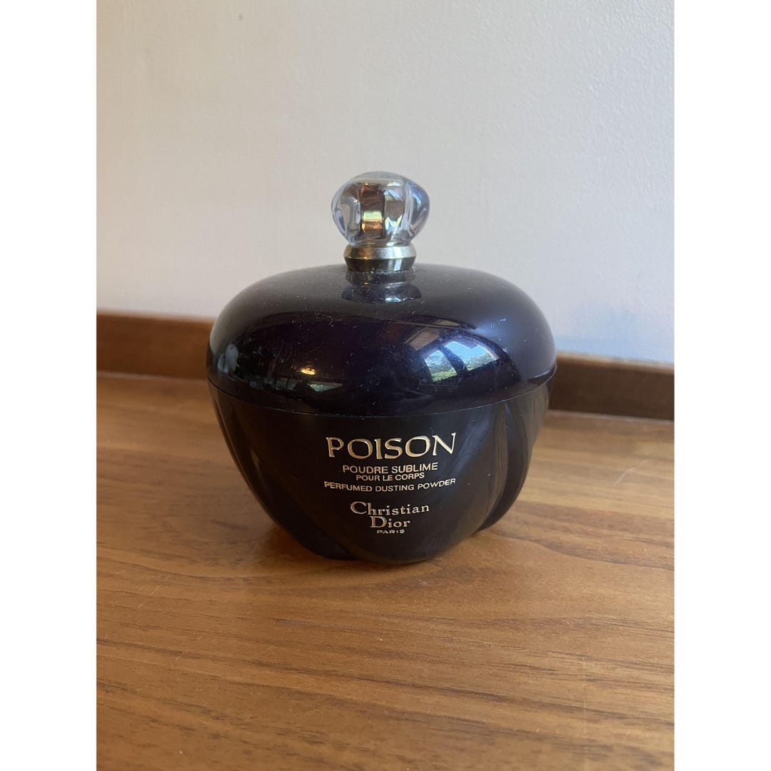 Vintage Christian Dior Poison Perfumed Dusting Powder With Puff 7 Oz ...