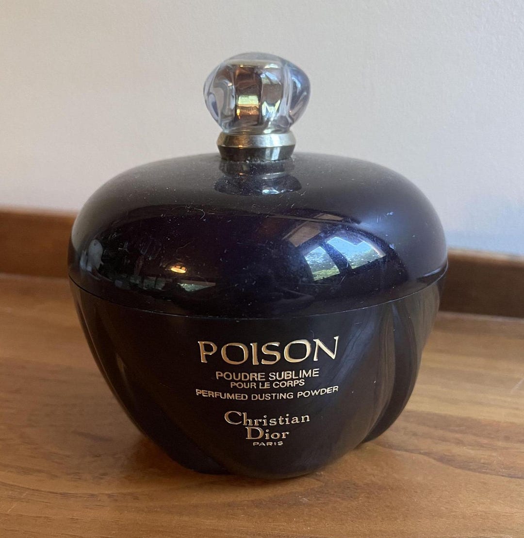 Vintage Christian Dior Poison Perfumed Dusting Powder With Puff 7 Oz ...