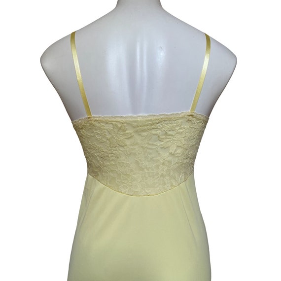 Vintage 60s Vanity Fair Yellow Sheer Lace Slip Dress … - Gem