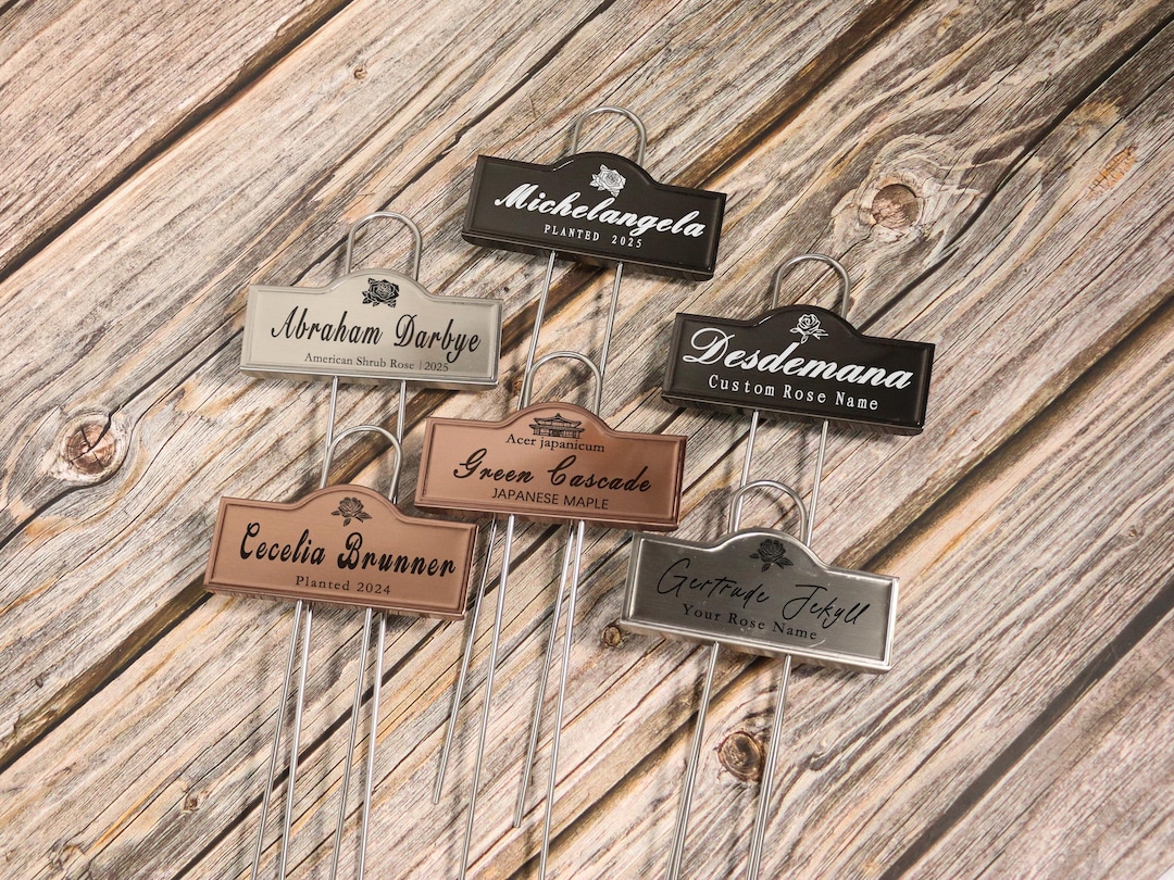 Custom Garden Marker Plant Stake Rose Marker Plant Label Garden Tag ...