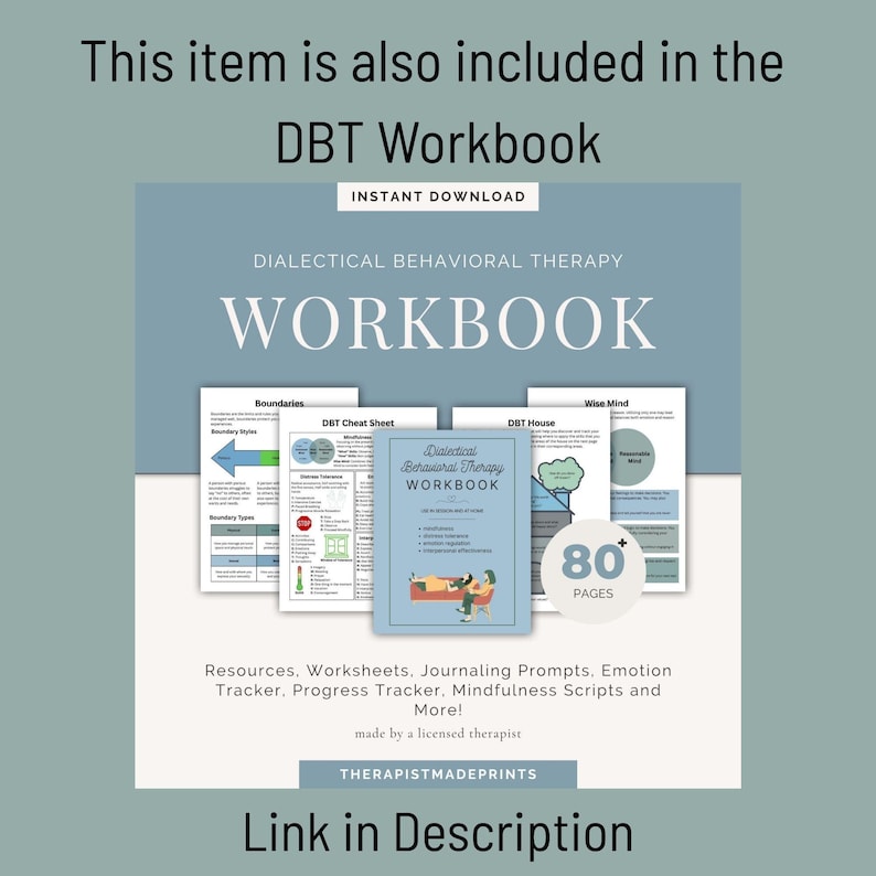 Dialectical Behavioral Therapy (DBT) Cheat Sheet Mindfulness, Distress ...