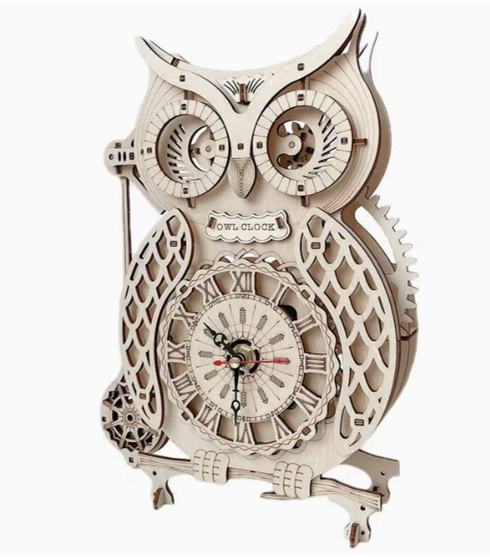 Owl Clock 3D Wooden Puzzle – DIY Wooden Clock Model Kit, Mechanical ...