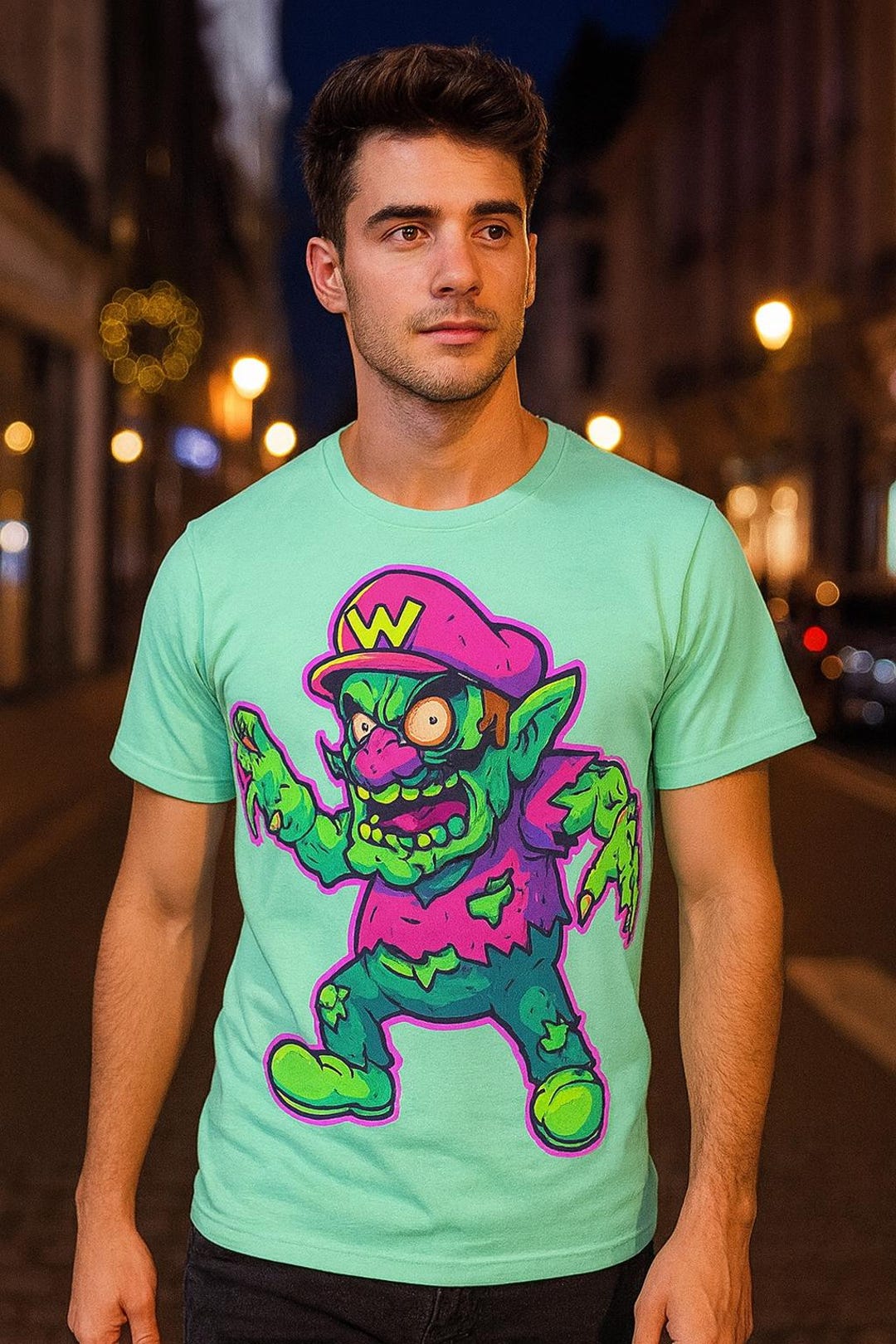Zombie Wario Halloween PNG | Creepy Gamer Art | Digital Download for ...