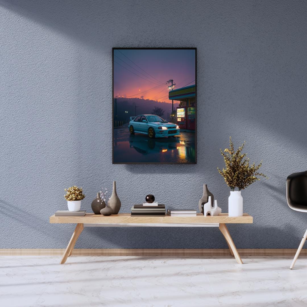Subaru WRX STI Poster | JDM Tuner Car Wall Art - Etsy