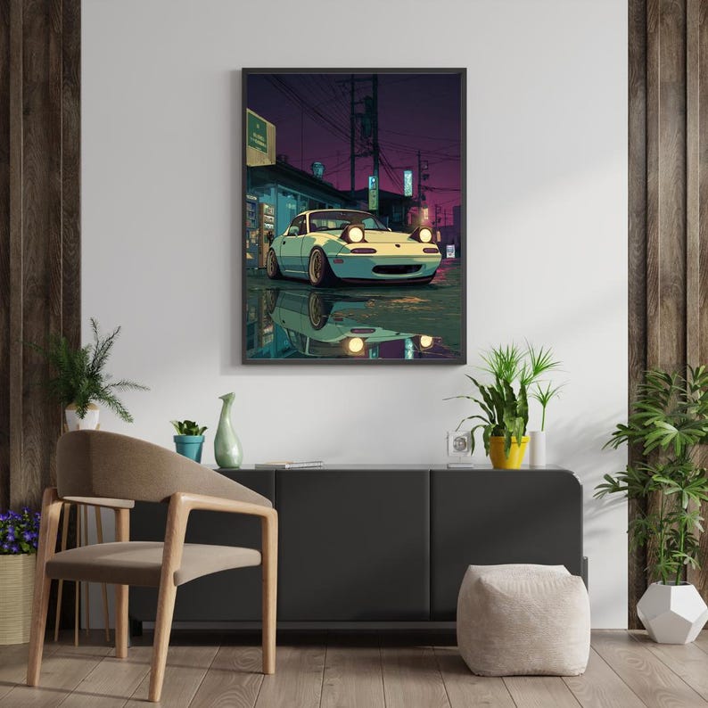 Mazda Miata JDM Car Poster | Japanese Roadster Wall Art - Etsy