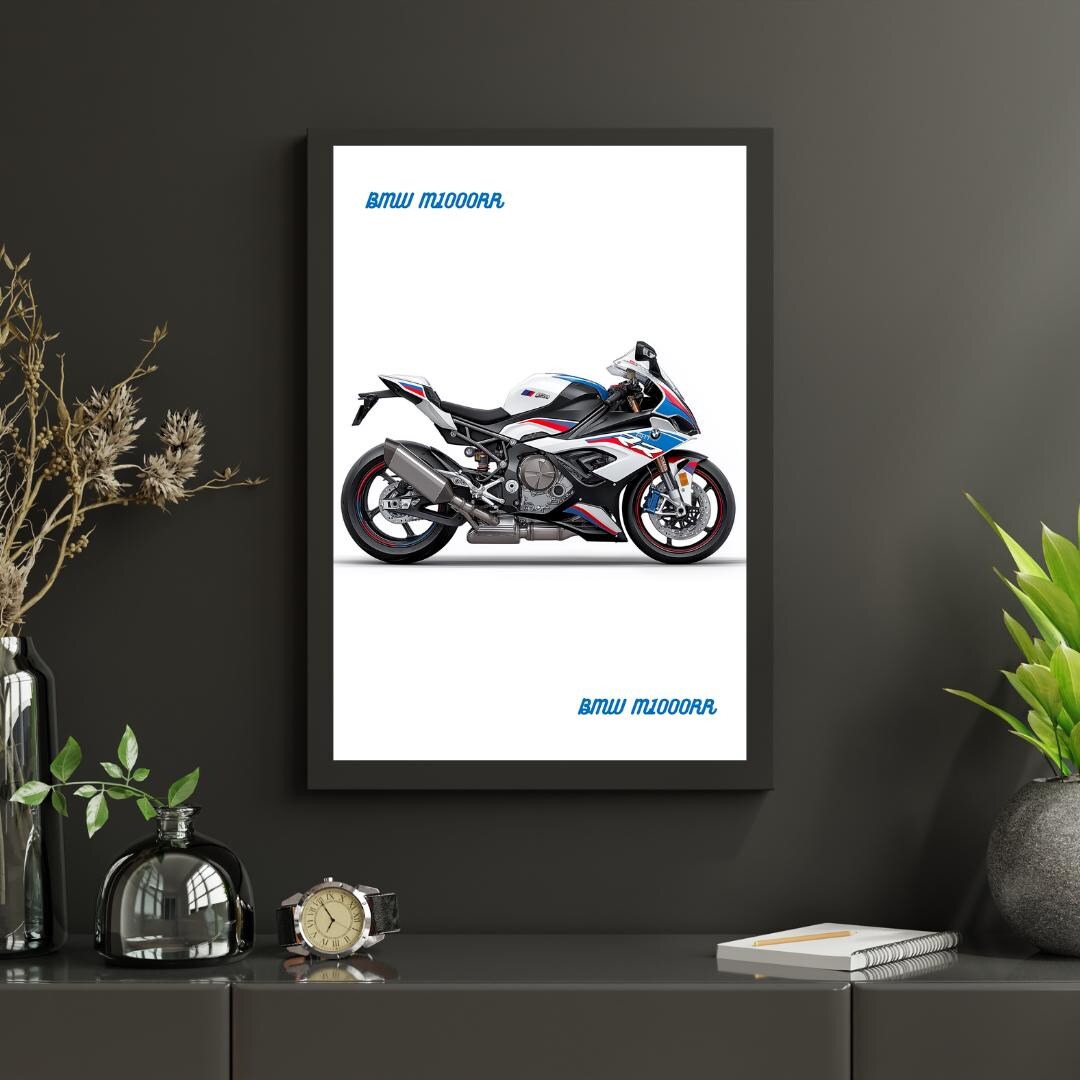 BMW M1000RR Superbike Poster | Racing Garage Art - Etsy