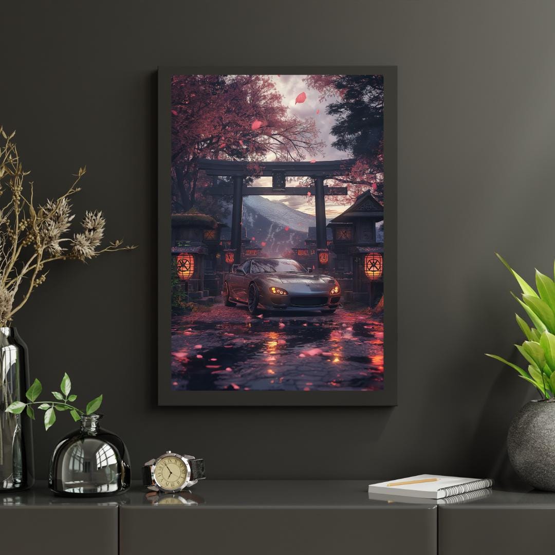 Mazda RX-7 FD3S Poster | Retro JDM Tuner Car Wall Art - Etsy
