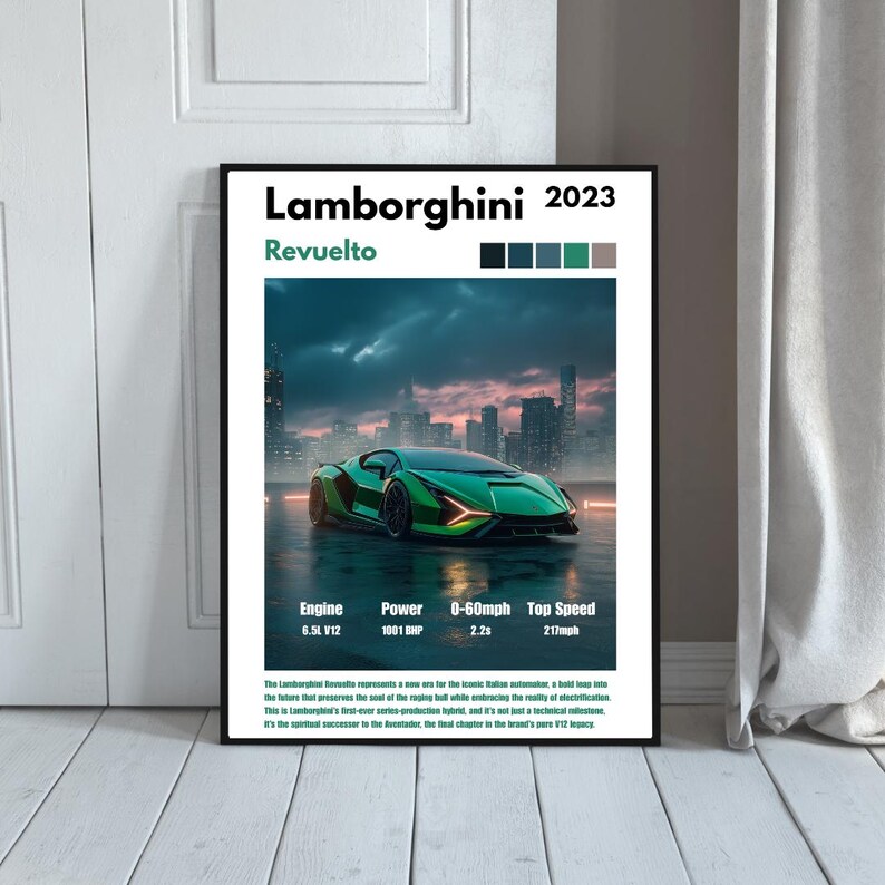 Lamborghini Revuelto Poster: Glossy Supercar Wall Art - Etsy