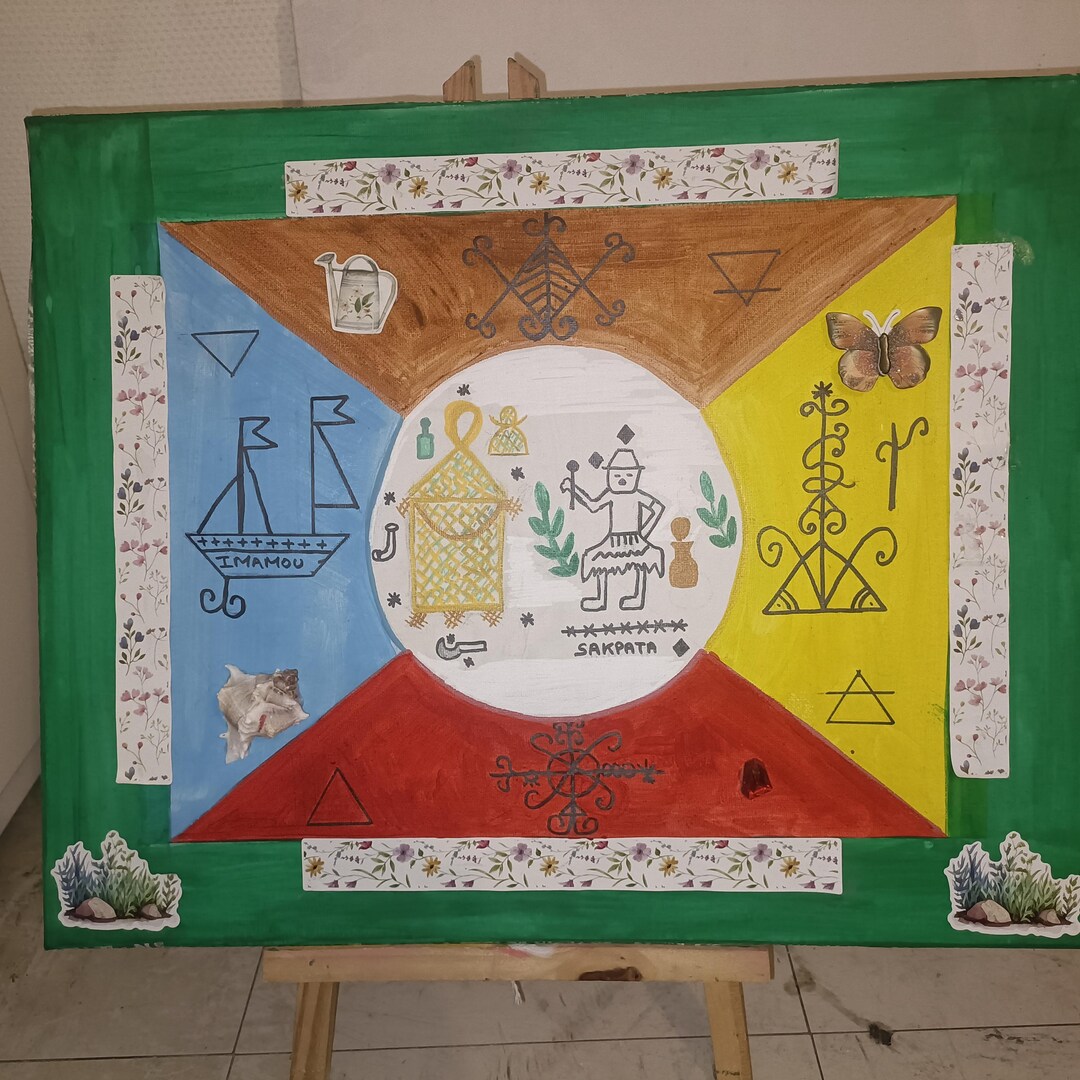 Vévé Minokan With Sakpata and Kouzin in the Center - Etsy