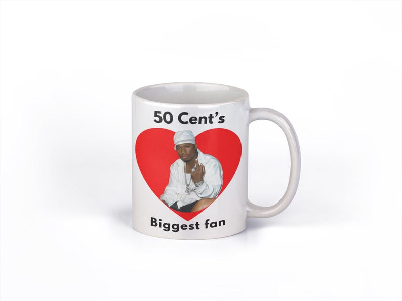 50 Cent Biggest Fan Mug | 50 Cent Rap Legend Gift | Hip Hop Coffee Cup ...