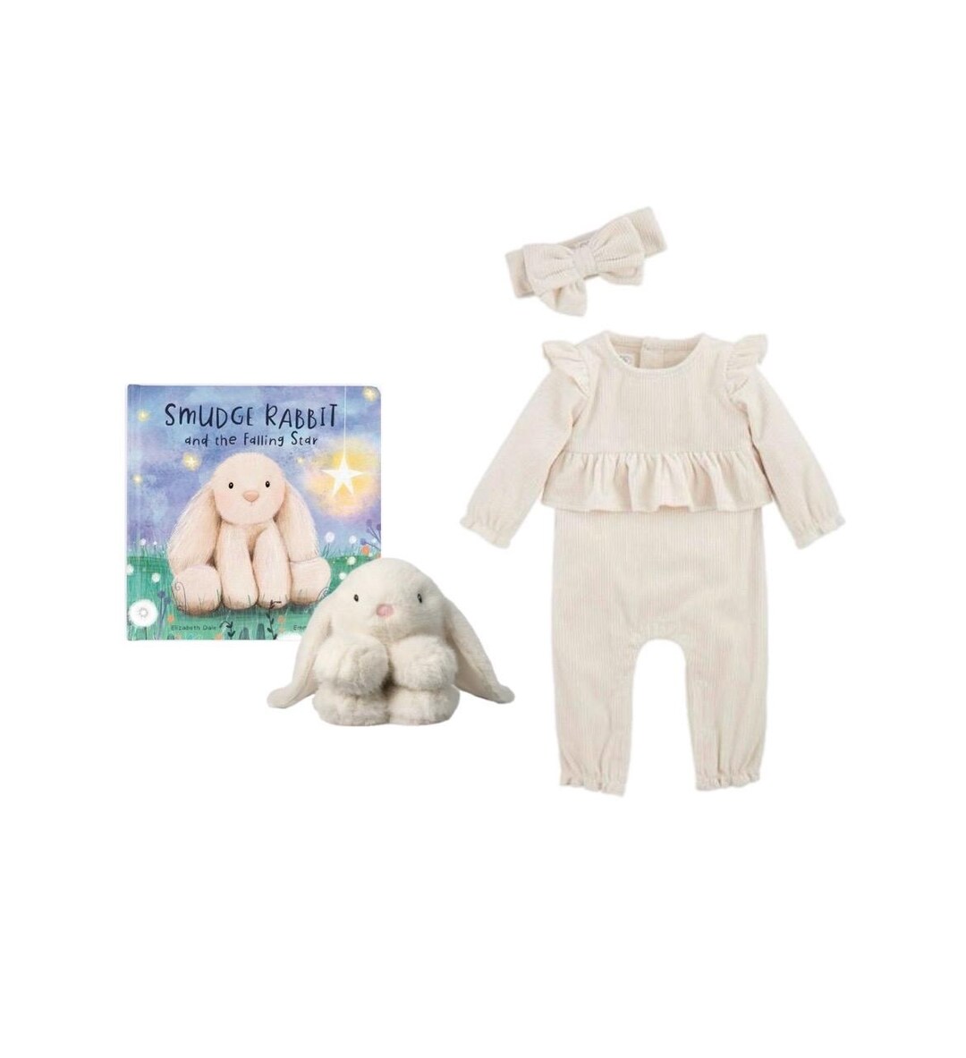 Baby Gift Set, Jellycat Book, Velour 2-piece Outfit and Bunny Plush, 9 ...