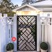 Geometric Weave Pattern Laser Cut Steel Gate | Powder-coated Metal Gate ...