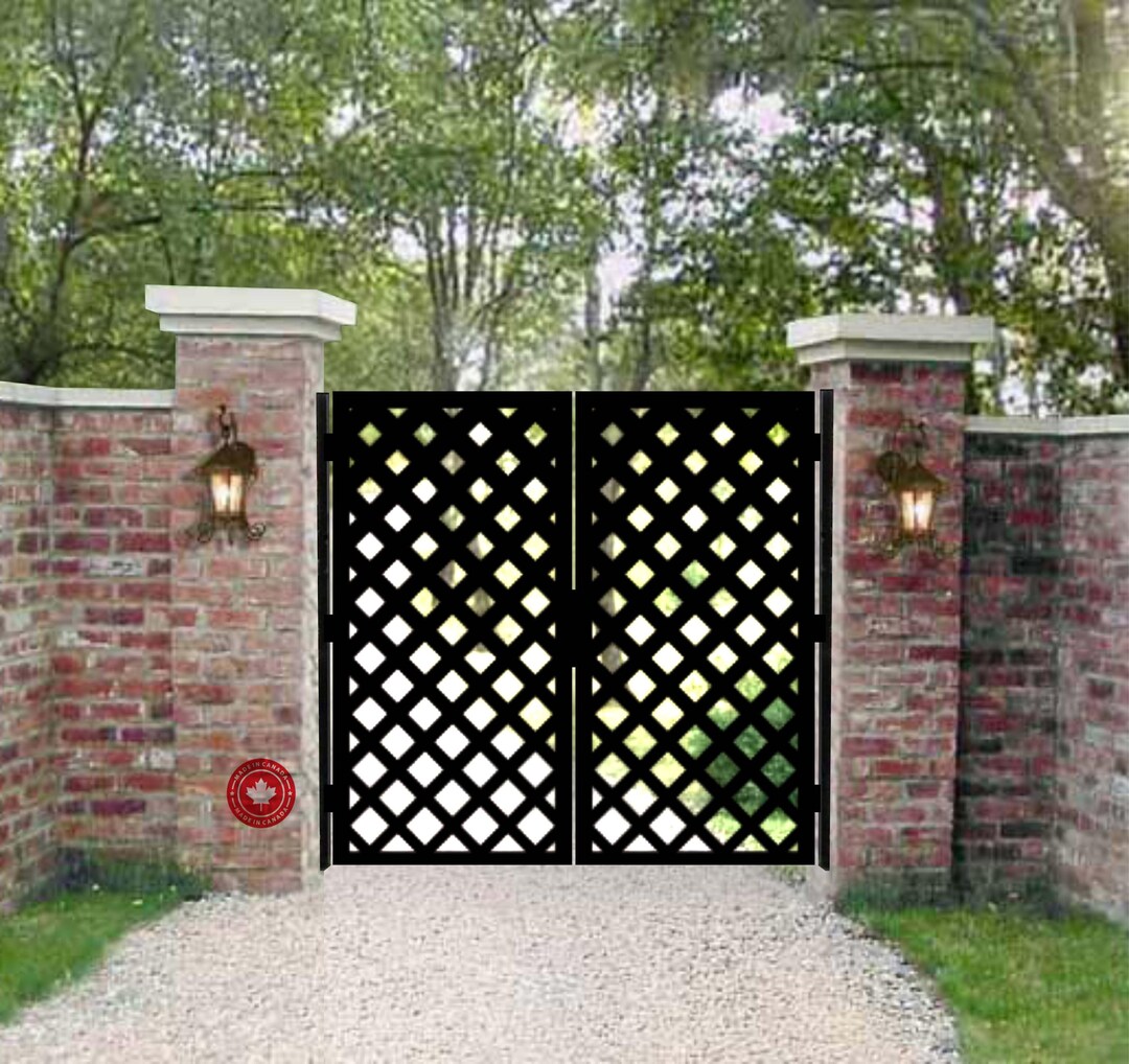 Bold Diamond Pattern Laser-cut Gate | Modern Steel Entrance - Etsy