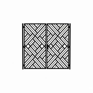 Geometric Weave Pattern Laser Cut Steel Gate | Powder-coated Metal Gate ...