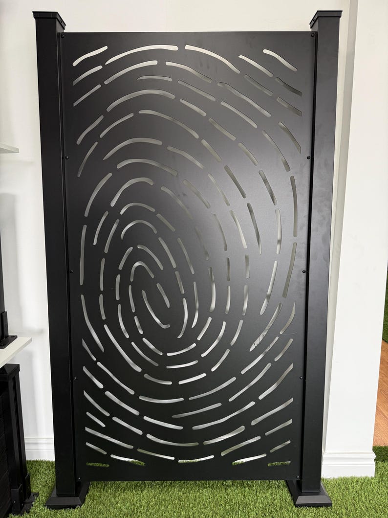Laser Cut Aluminum Privacy Screen Panel | Impression Design | Modern ...